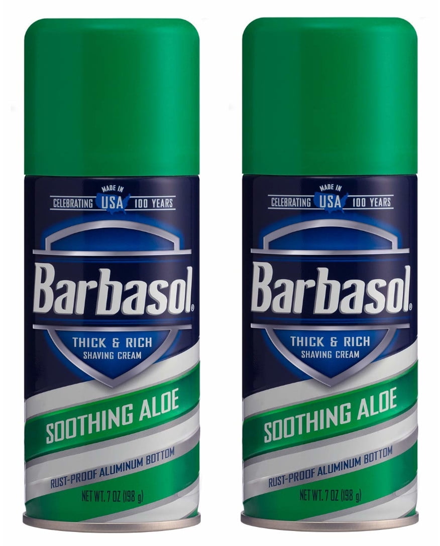 Barbasol Soothing Aloe Thick And Rich Shave Cream, 7 Oz, 2 Pack ...