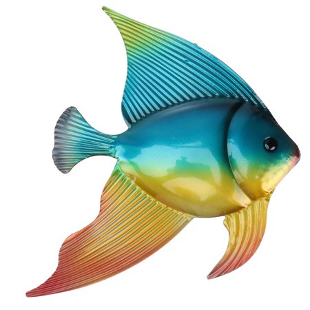 Wrought Iron Fish Pendant Animal Decor Outdoor Wall Ocean Household ...