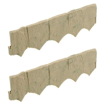 Suncast Quick Edge 35 Inch Single Strip Resin Lawn Edging, Flagstone (4 Pack) - Walmart.com