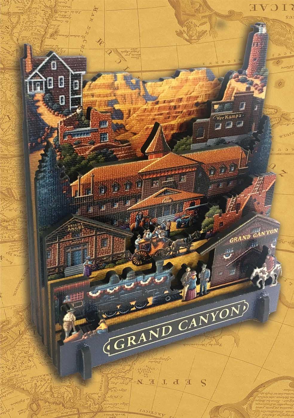 Dowdle Folk Art Grand Canyon By Artist Eric Dowdle 6 Piece 3D Jigsaw ...