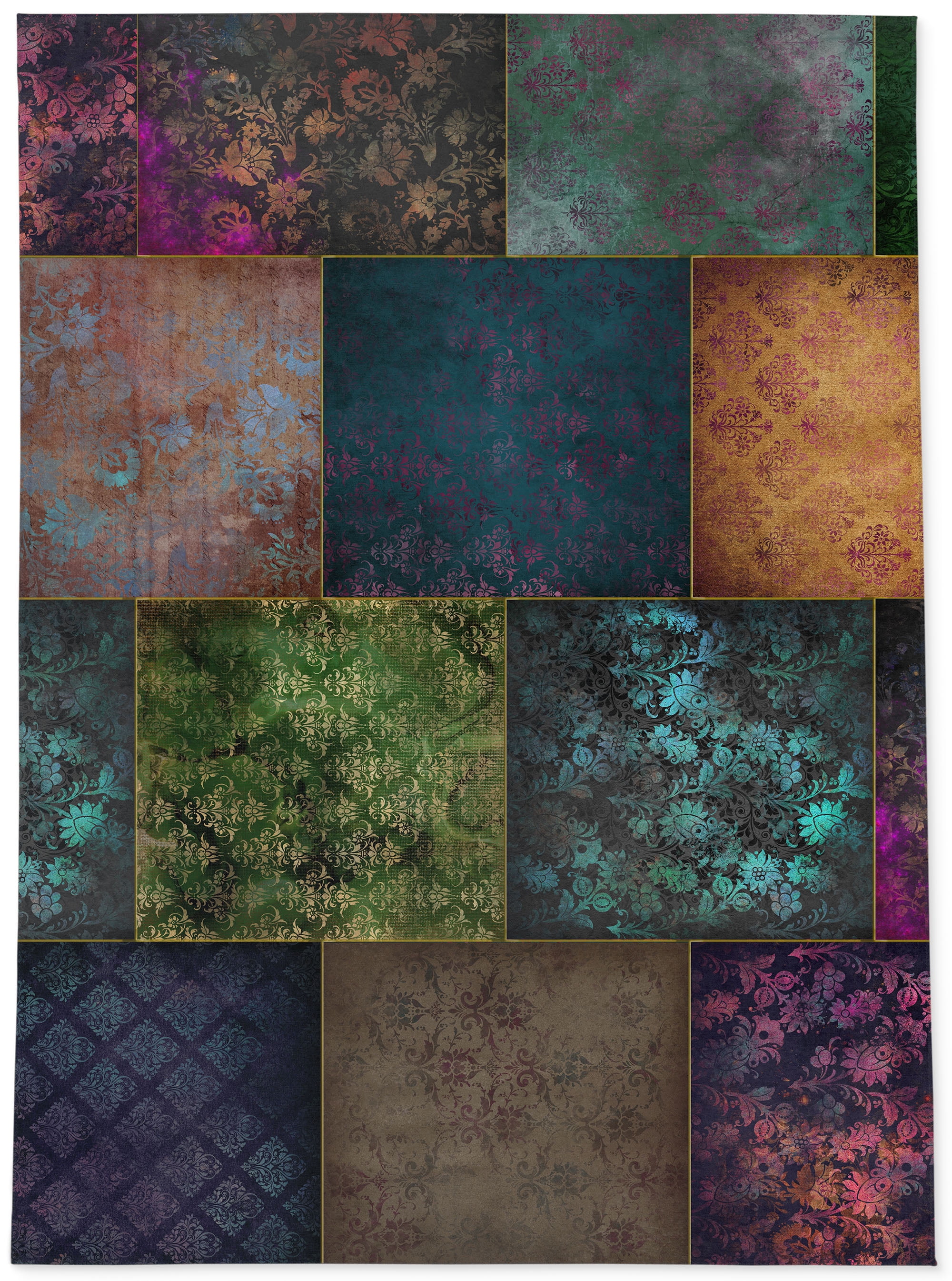 ECLECTIC BOHEMIAN PATCHWORK MULTI BOHO Outdoor Rug By Kavka Designs ...