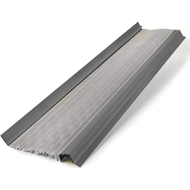 Waterlock Micromesh 5 inch Gutter Guards Leaf Protection, 25 Feet Dark ...