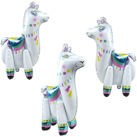 Lovely White Alpaca Llama Balloons For Mexican Fiesta Cactus Party ...