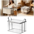 1/2Pcs 9x6.7x9 Inch Clear Book Storage Bin Waterproof Plastic Book Bin ...