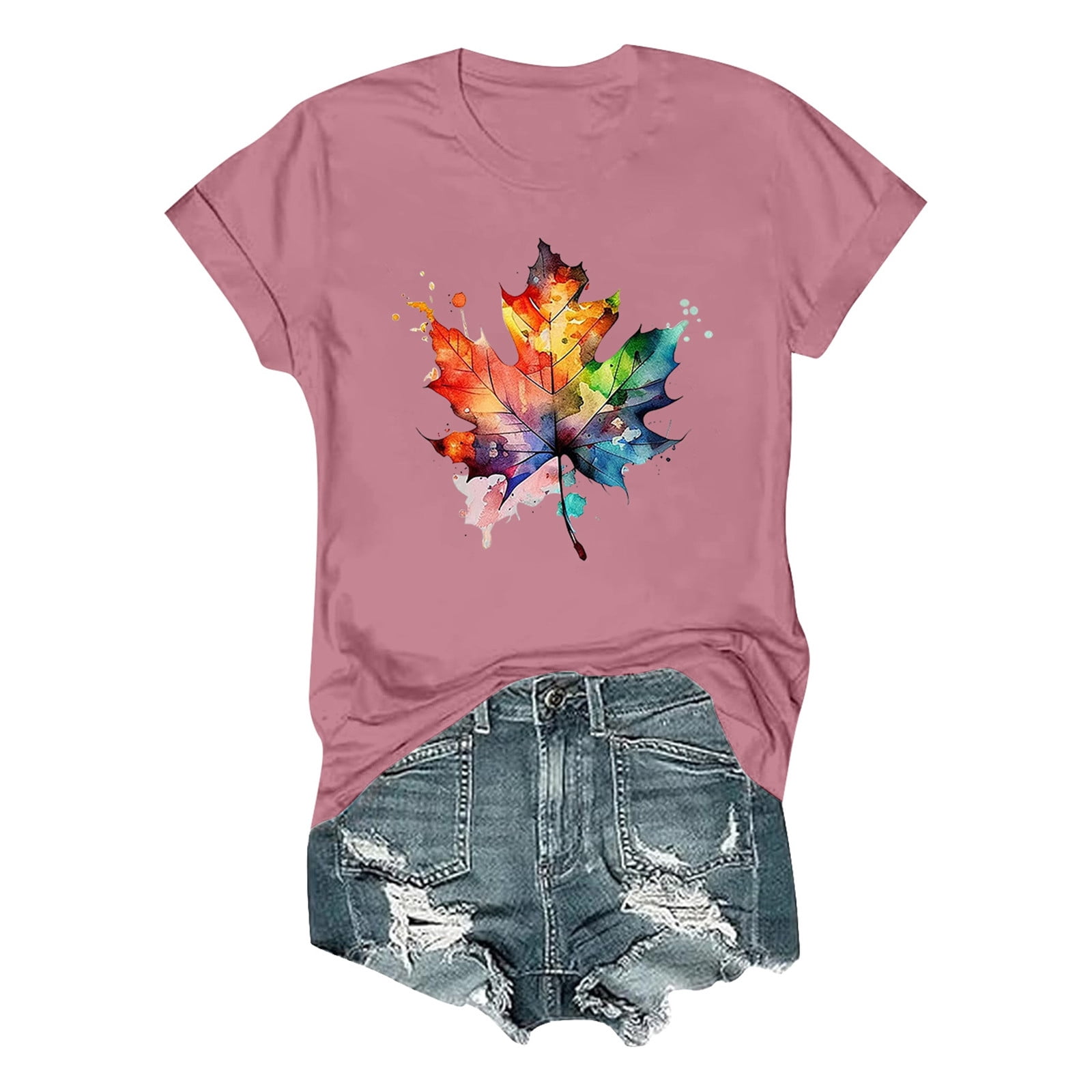 Click here for Icvfdpl Shirts For Women Canada Day Casual Maple L... prices