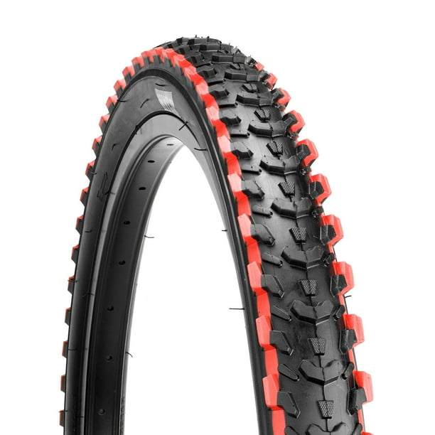 Llanta para bicicleta R24 x2.125 doble linea roja negro Nyco HY111 ...