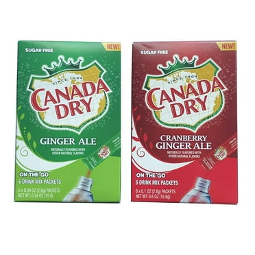 LLE Canada Dry Powder Drink Mix Cranberry Ginger Ale Flavor, Sugar Free ...