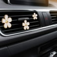 Car Air Vent Clips, White Daisy Flowers, Set of 8, Decorative Clip for ...