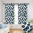 Black and Blue Leopard Print Blackout Curtains,Triple Weaved Fabric ...