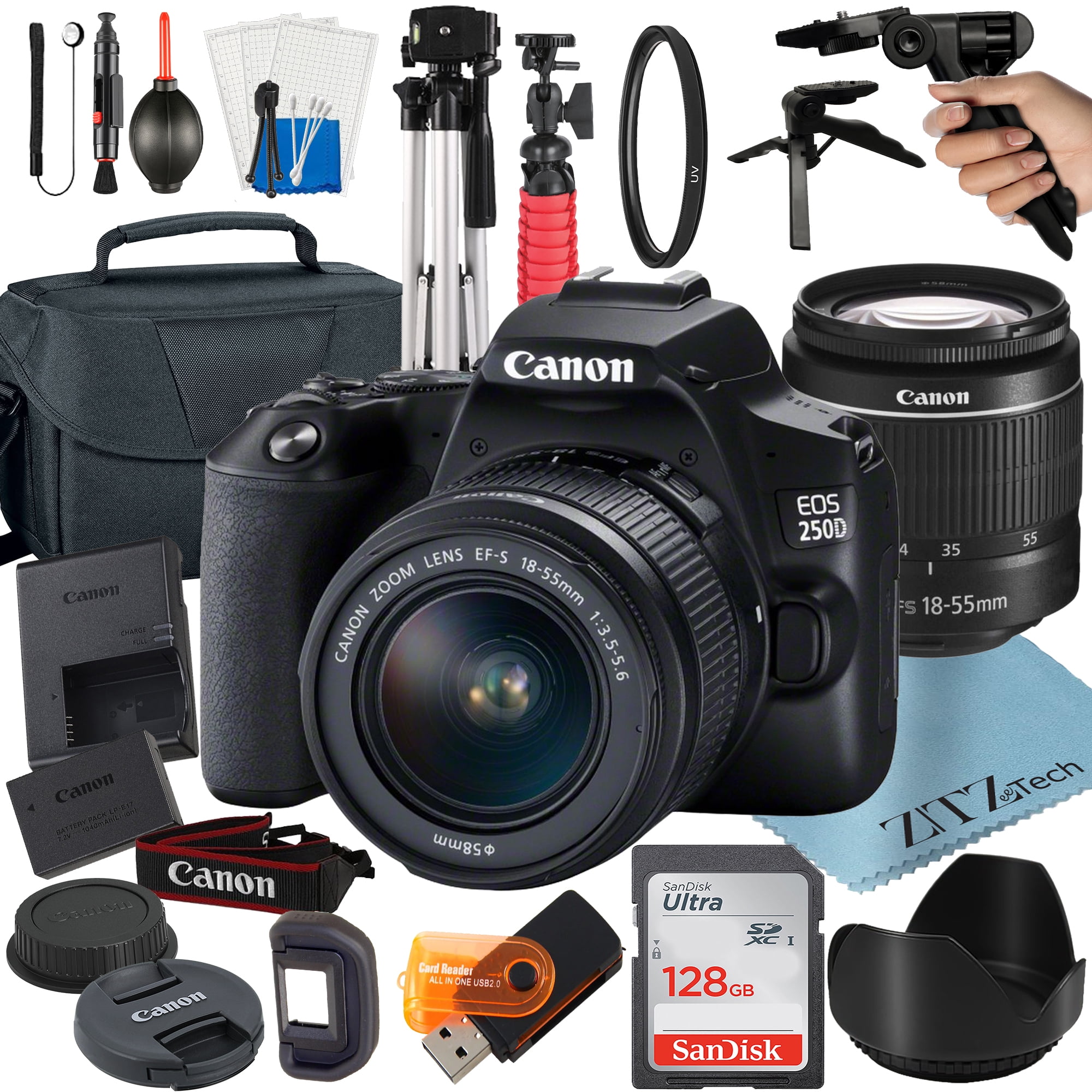 Canon EOS 250D / Rebel SL3 Digital DSLR Camera Bundle with 18-55mm Lens ...