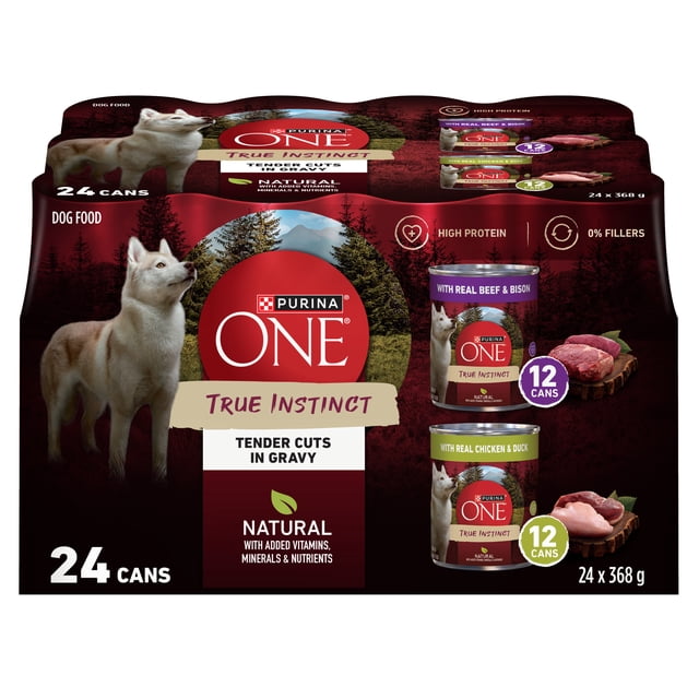 Purina ONE True Instinct Tender Cuts In Gravy Variety Pack, Wet Dog ...