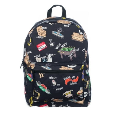 Tv Show Friends Backpack 16" All-Over Print Chibi Style W/ Front Pocket ...