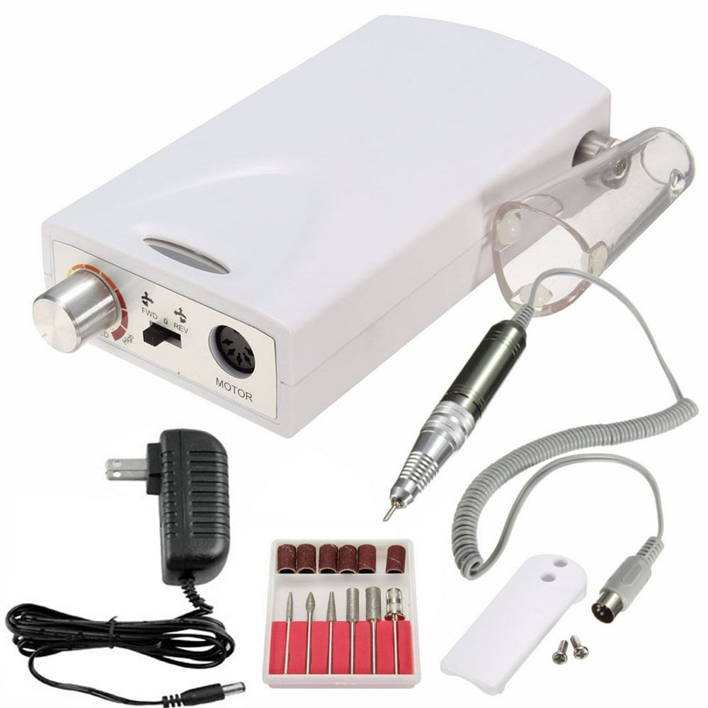 Imeshbean 30000rpm Portable Electric Nail Drill File Rechargeable Cordless Manicure Machine Set