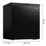 Arctic King 7 Cu ft Chest Freezer, Black, Model# ARC070S0ARBB with Easy ...