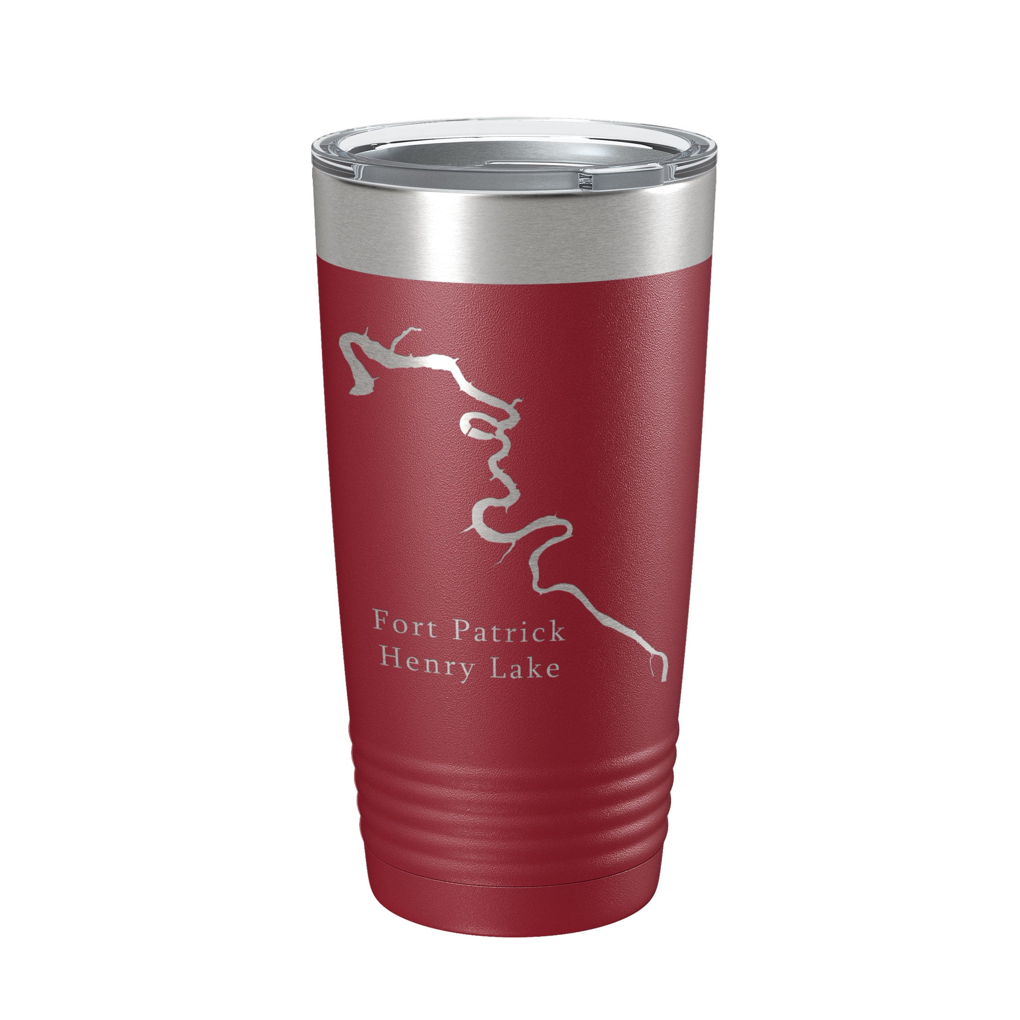Fort Patrick Henry Lake Map Tumbler Travel Mug Insulated Laser Engraved ...