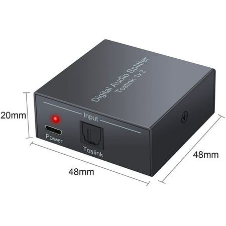 Bmatwk Toslink Optical Digital Audio Splitter 1 In 3 Out Support LPCM 2 ...