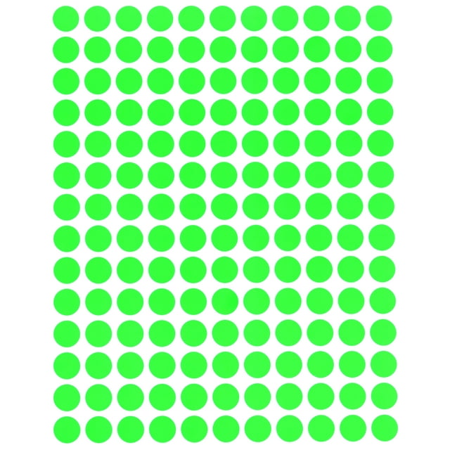 Royal Green Color Coding Labels 0.375 inch Round Sticky Label 3/8 Small ...
