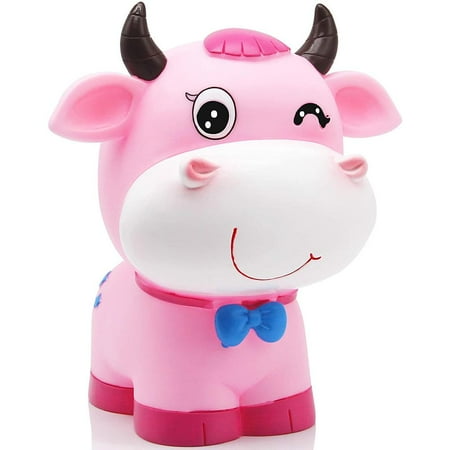 Blue OX Coin Money Bank with Bell Cute Bull Piggy Bank for Kids ...