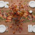 Fall Pumpkin Football Love Heart Wood Table Runner Table Decoration for ...