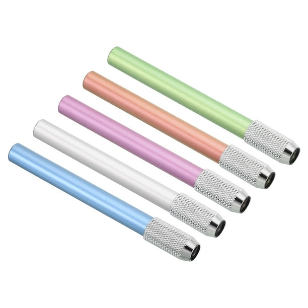 Uxcell Pencil Extenders, 5 Pack Metal Handle Drawing Shading Adjustable Pencil Holder Extender ...