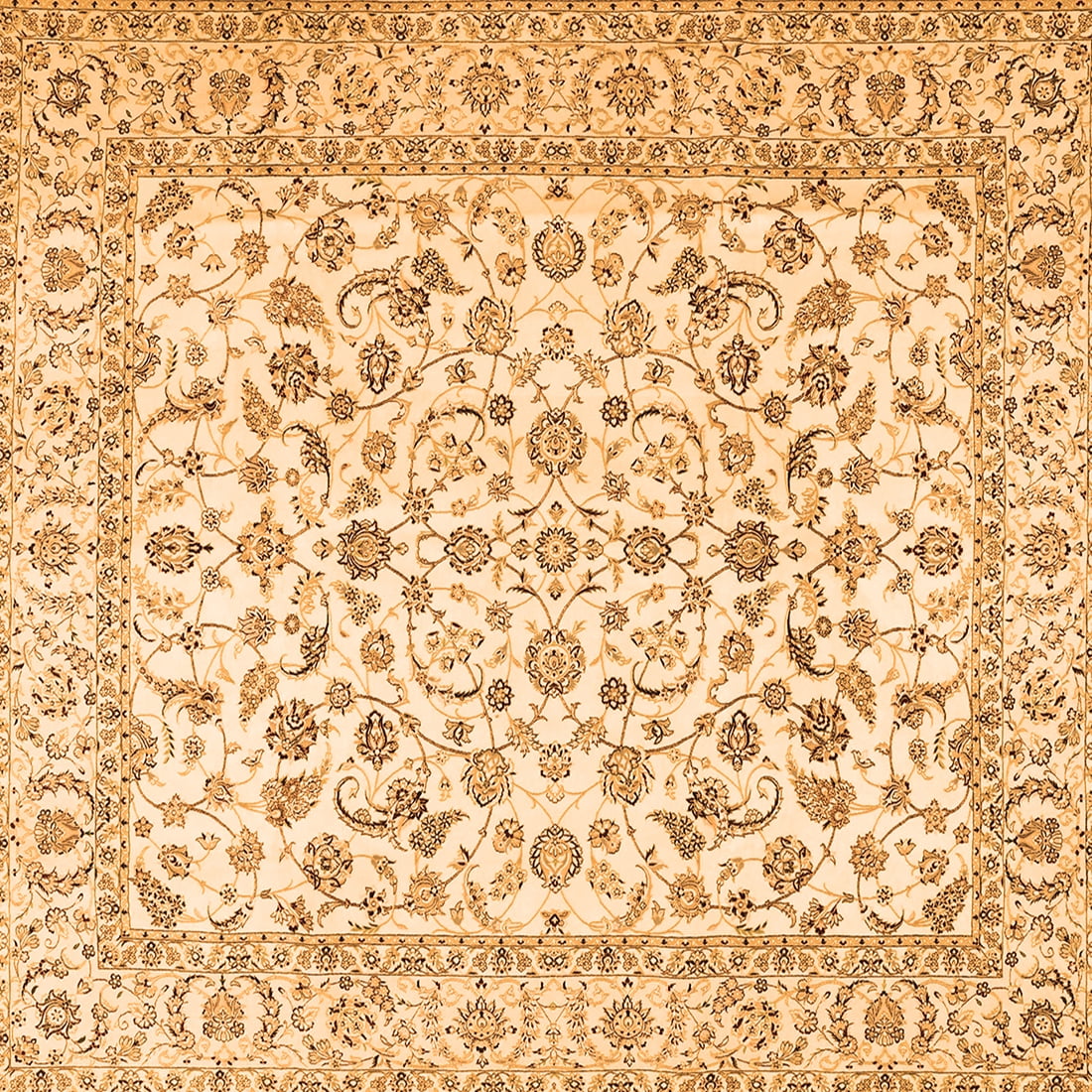 Ahgly Company Indoor Square Persian Orange Traditional Area Rugs, 6 ...