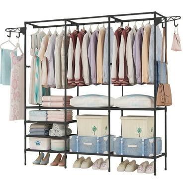 Nefoso Clothing Garment Rack,Round Clothes Rack with 4 Universal Wheels ...