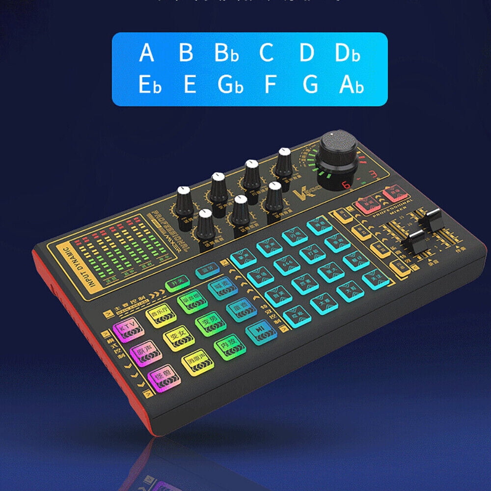 TOOL1SHOoo Auto Mixer Board Live Sound Card Voice Changer Multiple ...