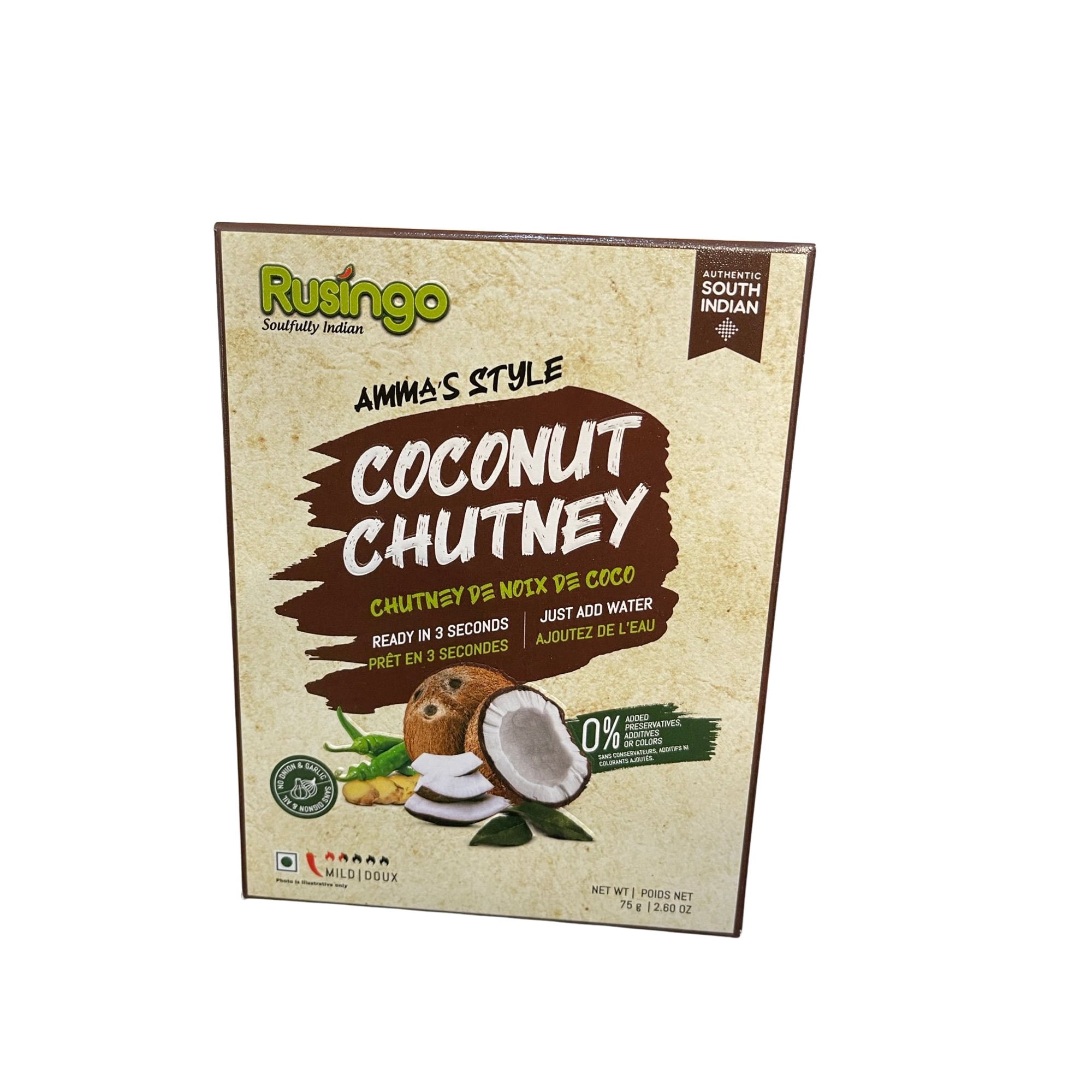 Click here for Rusingo Coconut Chutney X 75gm 1 Pack prices