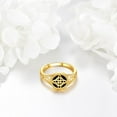 14K Gold Plated Witches Knot Ring 925 Sterling Silver Black Onyx Stone ...