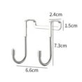 3Pcs Sturdy Metal Double Door Hooks, Over The Door Hanger for Clothes ...