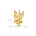 10k Yellow Gold Eagle Pendant for Men or Unisex, Textured and High ...