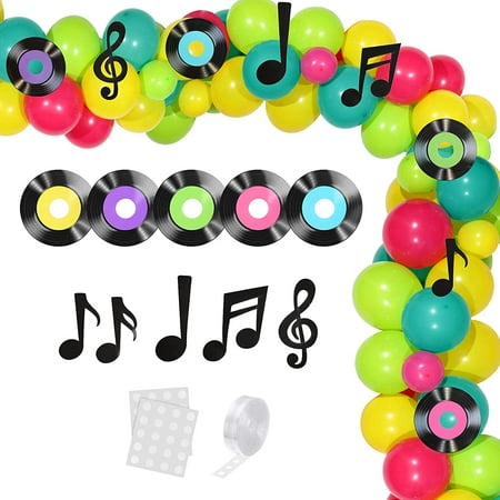 133 Pieces Rock and Roll Music Party Decorations Include Music Balloon ...