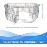 Iconic Pet Octagon 8-Panel Portable (Foldable) Pet Dog Cat Wire Pen, 24 ...