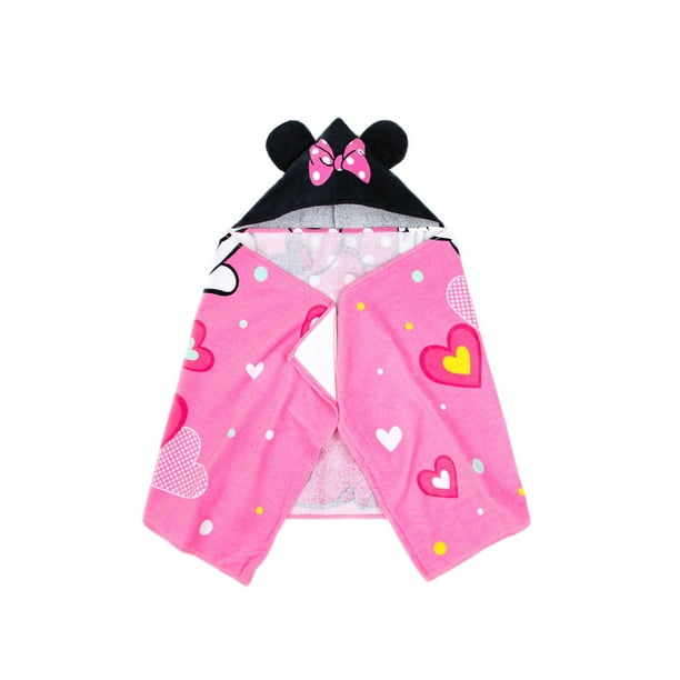 Minnie Mouse Kids Cotton Hooded Towel - Walmart.com