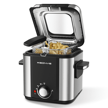 Deep Fryer with Basket, 1500W Electric Deep Fryer, Temperature Control ...