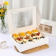 6 Pcs Cupcake Boxes Cupcake Containers Food Grade Material with Window ...
