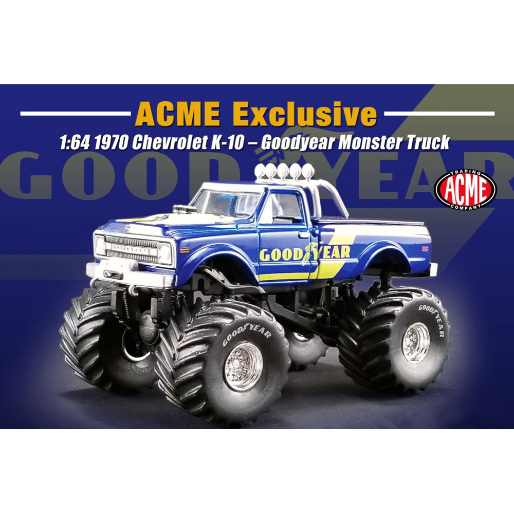 Greenlight Acme Exclusive 1970 Chevrolet K-10 Goodyear Monster Truck ...