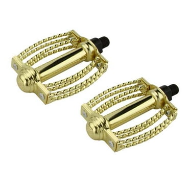 Double Square Round Twisted Pedals 1/2" Chrome. Bike pedals, bicycle ...