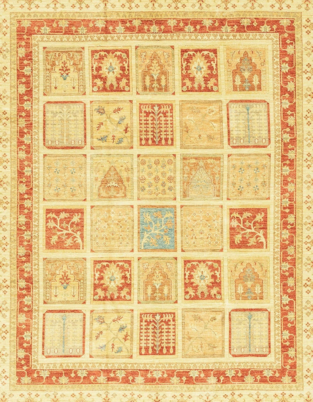 Ahgly Company Machine Washable Indoor Rectangle Abstract Mustard Yellow ...