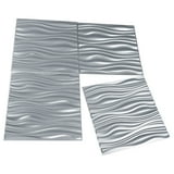 Art3d PVC Wave Board Textured 3D Wall Panels in Grey, 19.7" x 19.7" (12 ...