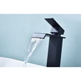 Jet Black Waterfall Style Stainless Steel Bathroom Sink Faucet for ...