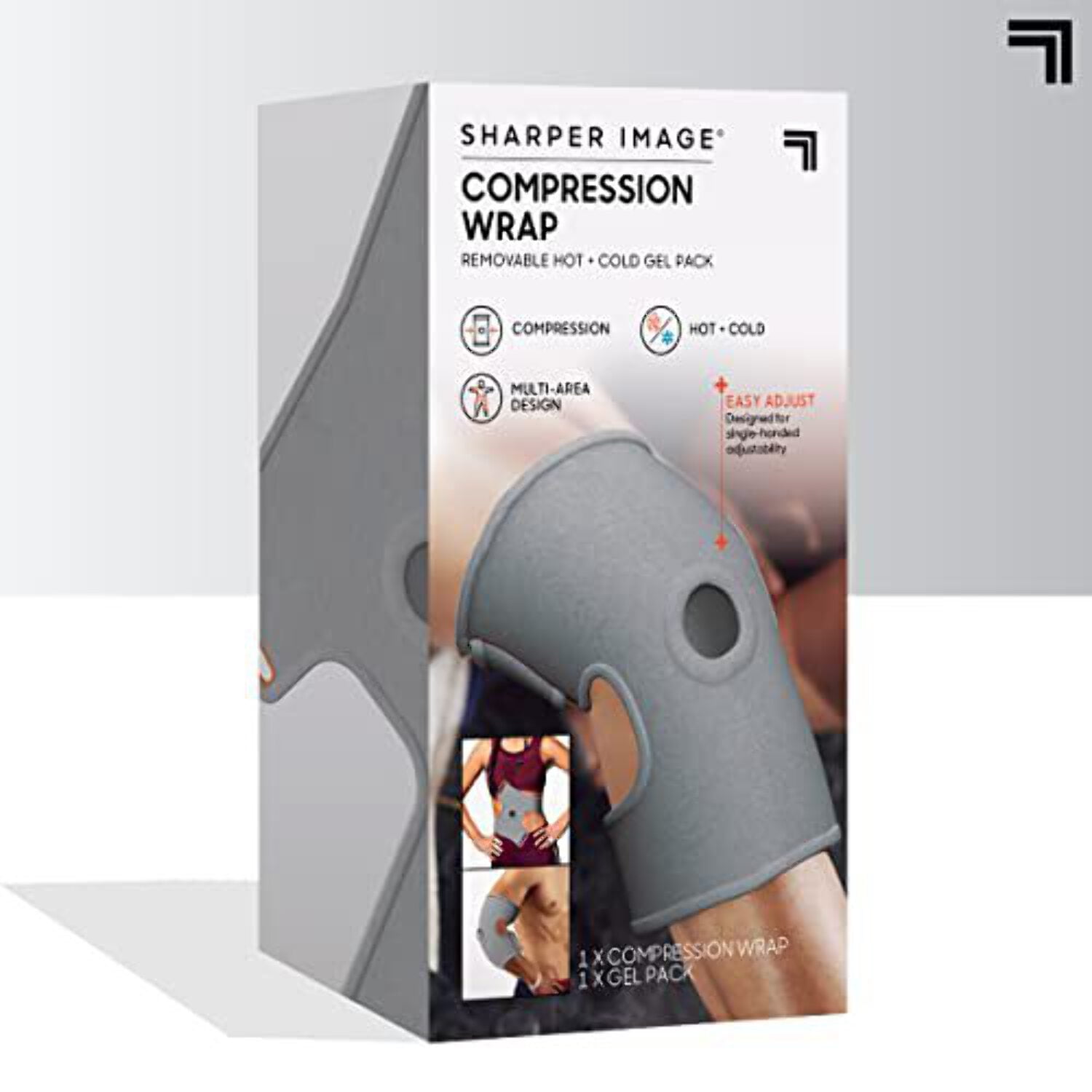 Sharper Image Compression Wrap with Removable Hot and Cold Gel Pack ...