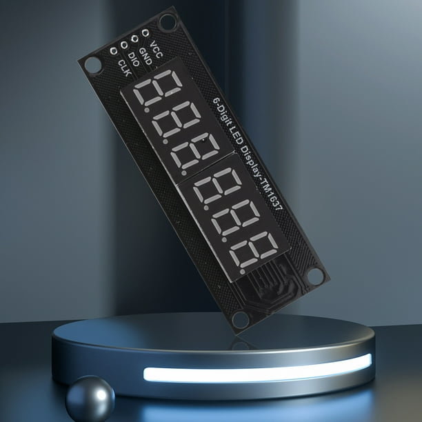 Módulo digital LED TM1637 de 6 dígitos y 7 segmentos de 0,36 pulgadas para Arduino Red | Walmart ...
