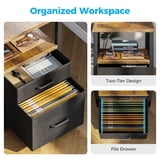 Casacomoda 55 inch Computer Desk with 5 Drawers and File Cabinet for ...