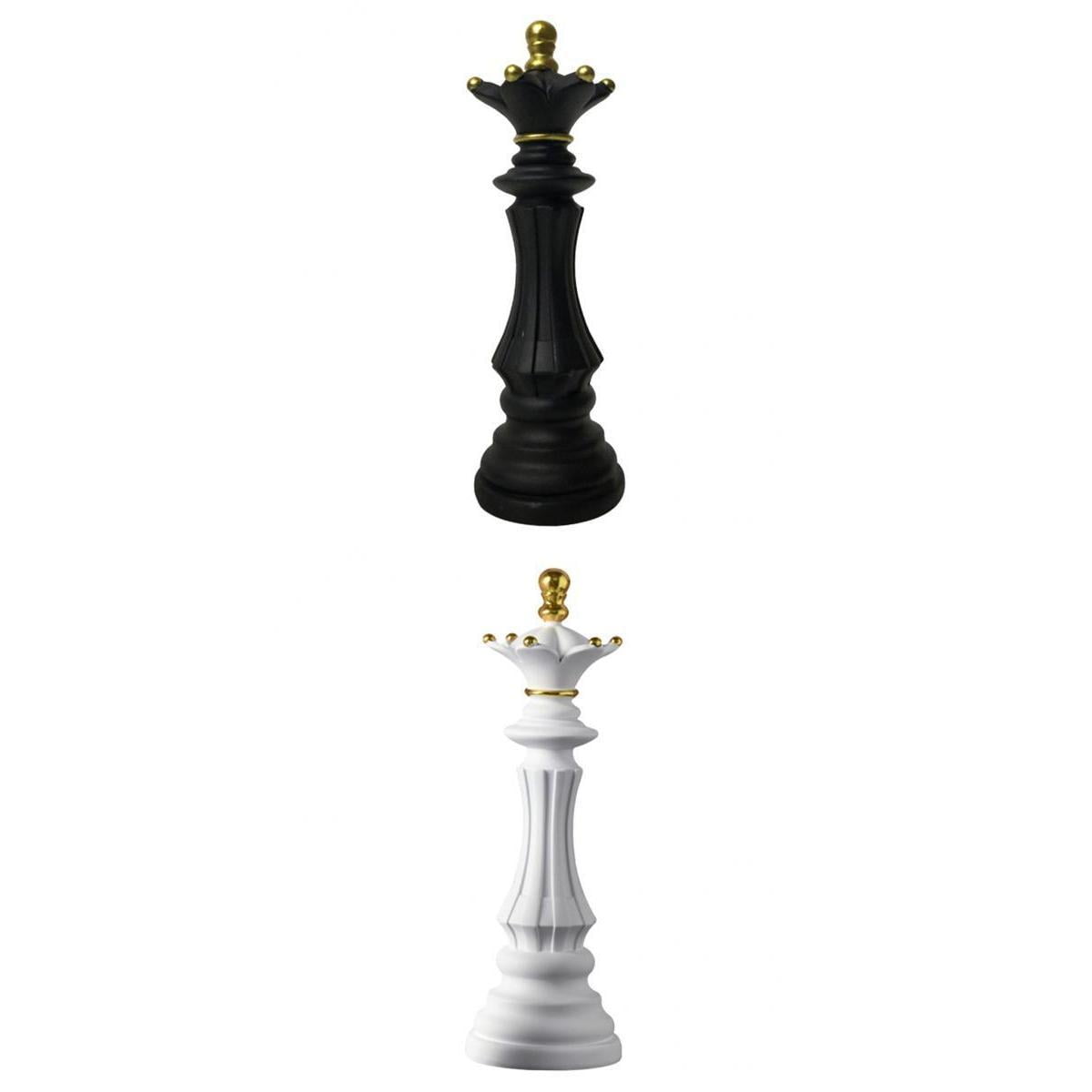 2pcs Modern Chess Pieces Statue Sculpture Decorative Chessmen Ornament ...