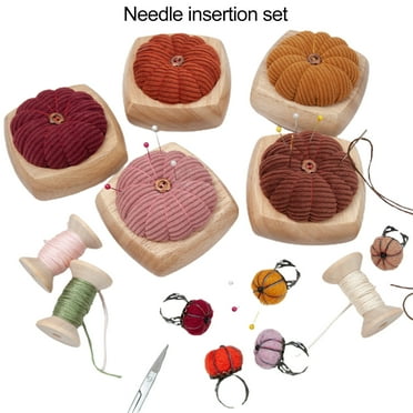 Round Sewing work Pin Cushion Retro DIY Handcraft Tool pin Holder Pin ...