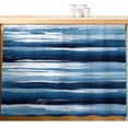 Navy Blue Ombre Cabinet Curtains 27.6"W x 35.4"L, Modern Oil Painting ...