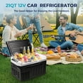 EUHOMY 12V RV Refrigerator 22QT with APP & Panel Control, Portable ...