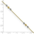 Primal Gold 14 Karat Two-tone Diamond-cut Beaded 9-inch Plus 1-inch ...