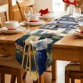Country Flowers Table Runner Linen Burlap Table Runner 36 Inches Small ...